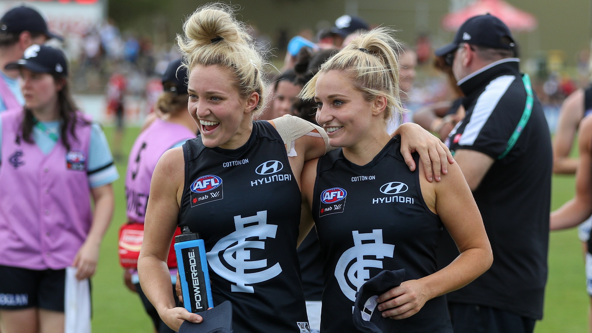 First time ever: Bragging rights on the line for Hosking twins