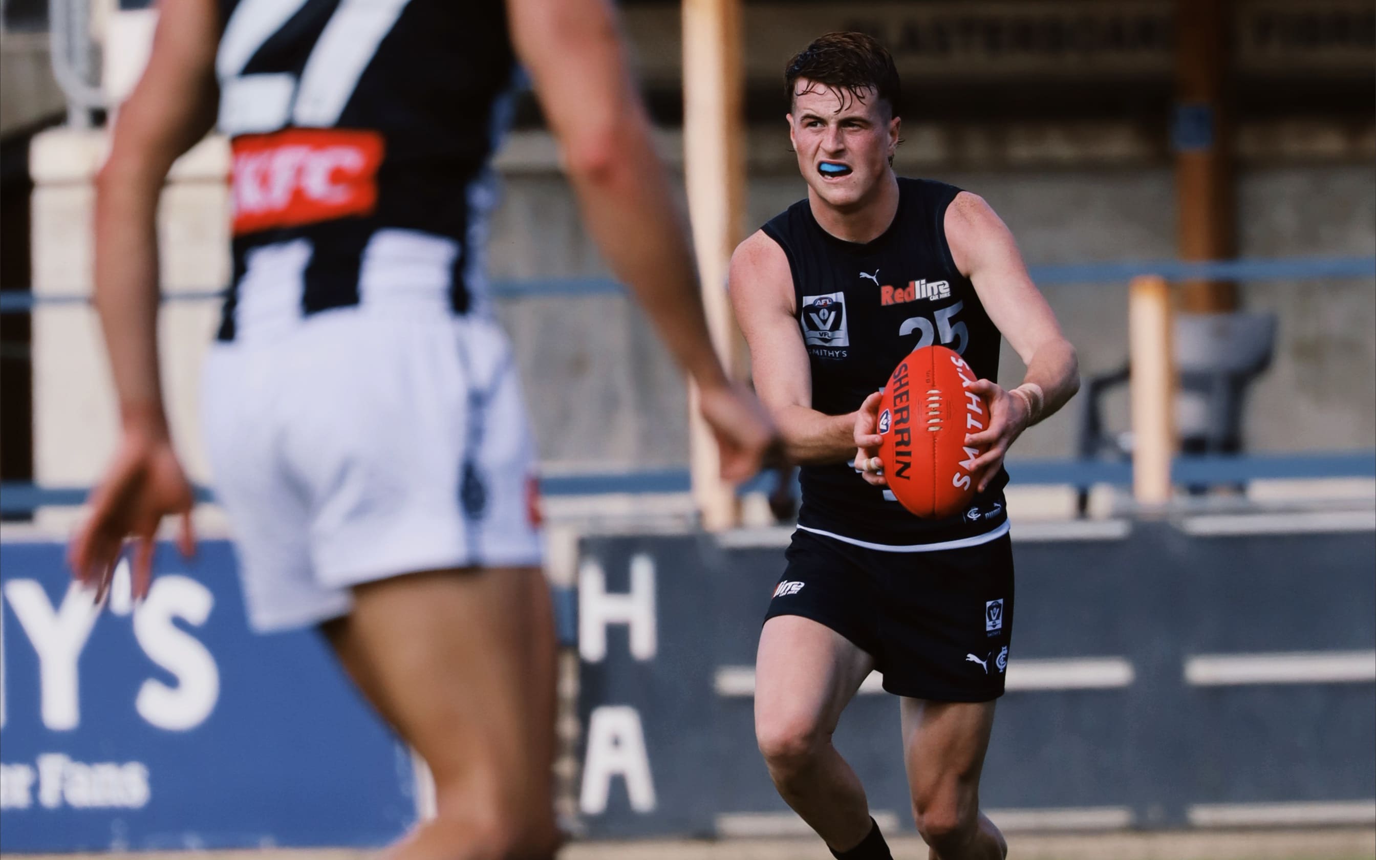 Back to work: Binns continues to push