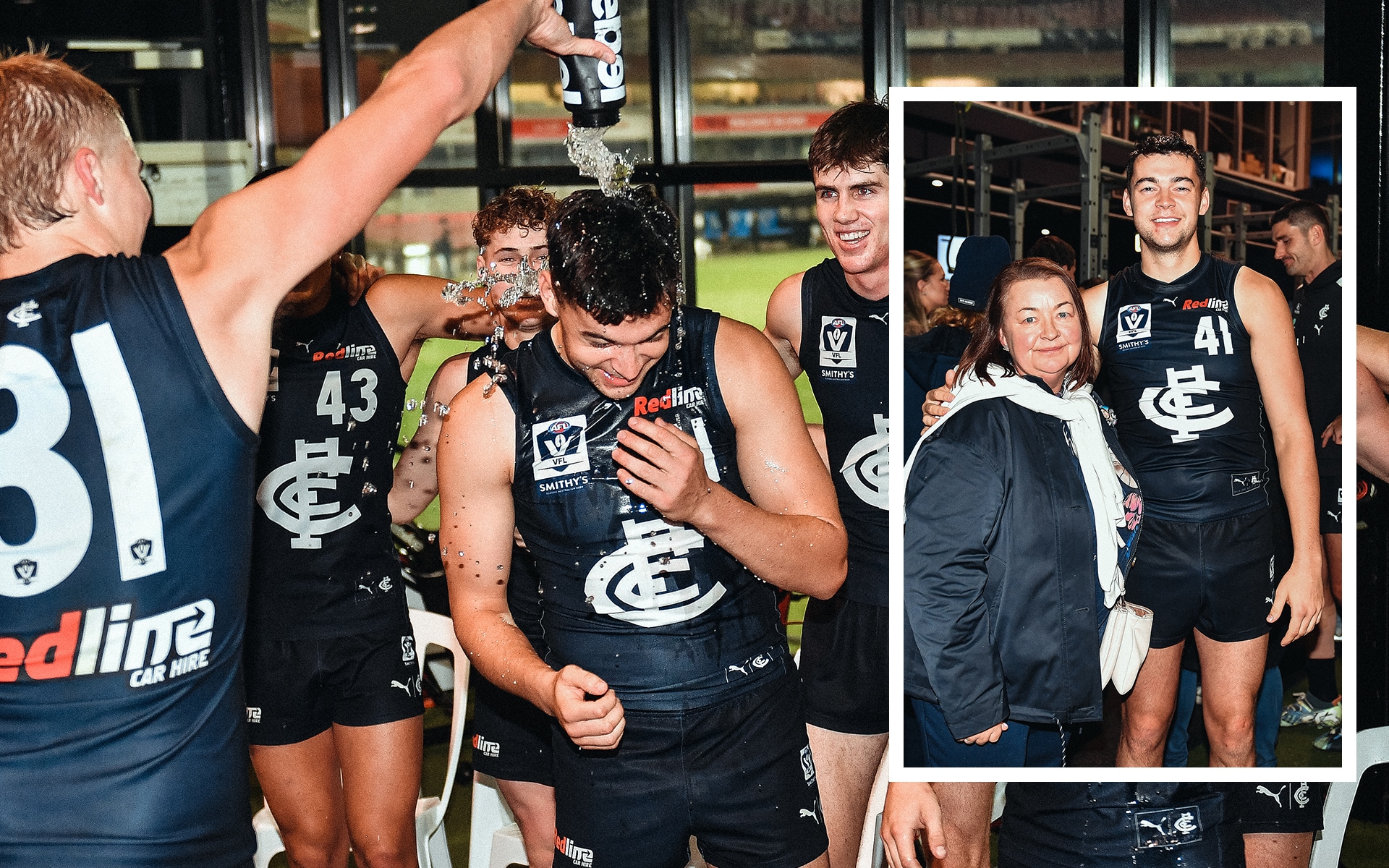 The perfect treat: Mum watches on for Duffy's triumphant night