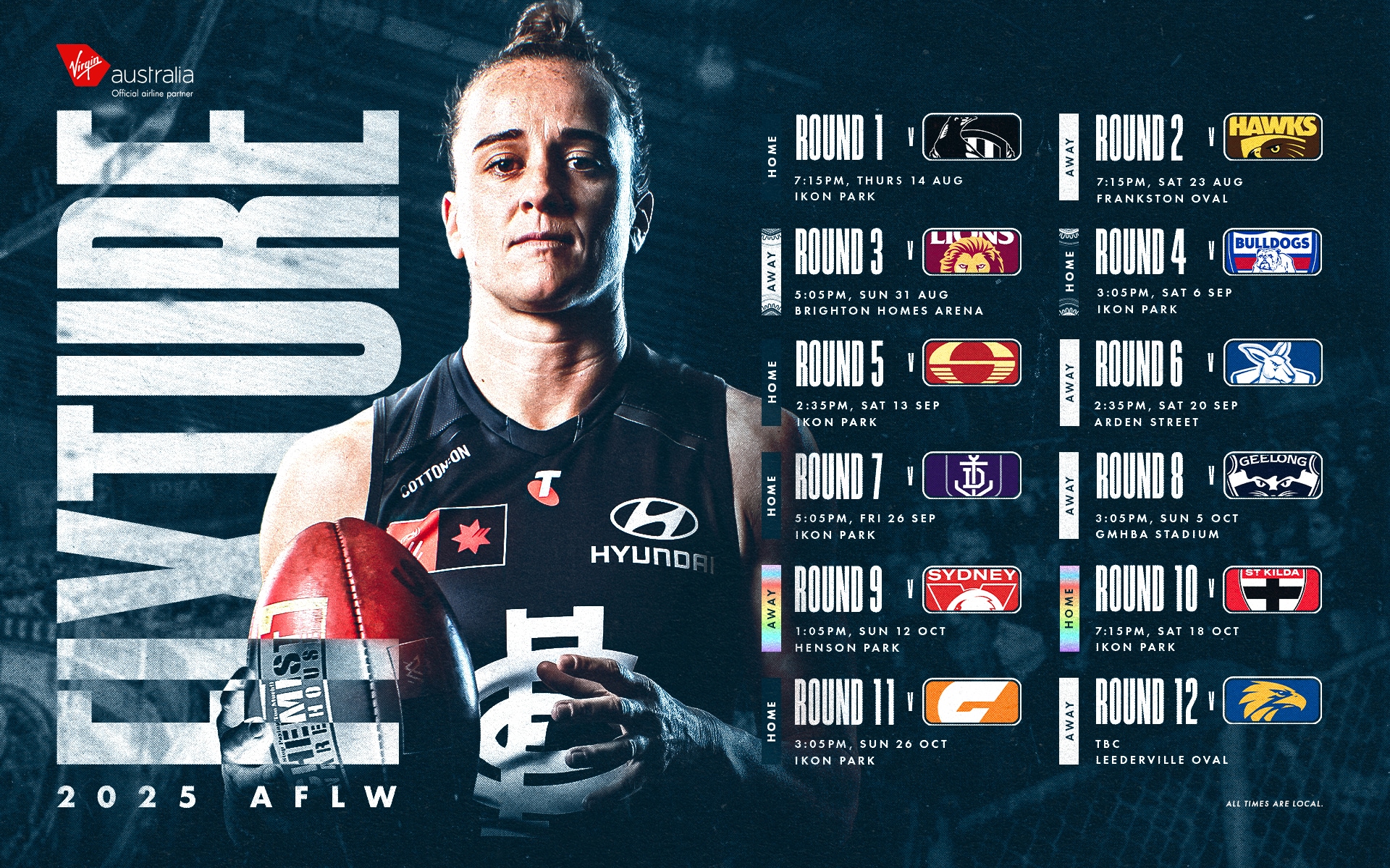 Afternoon footy at IKON Park: AFLW fixture confirmed