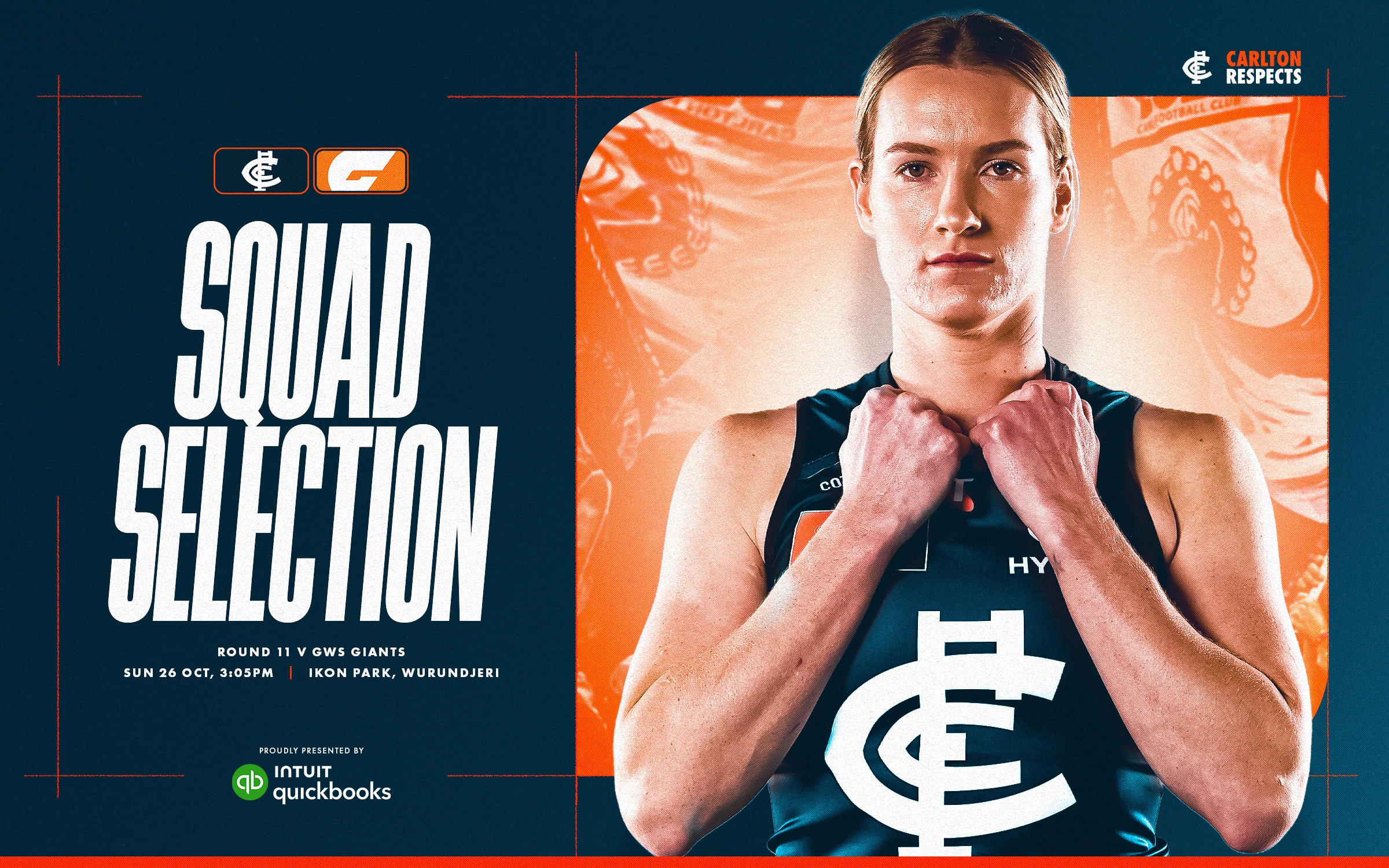 AFLW squad selection: Squad named for Carlton Respects clash