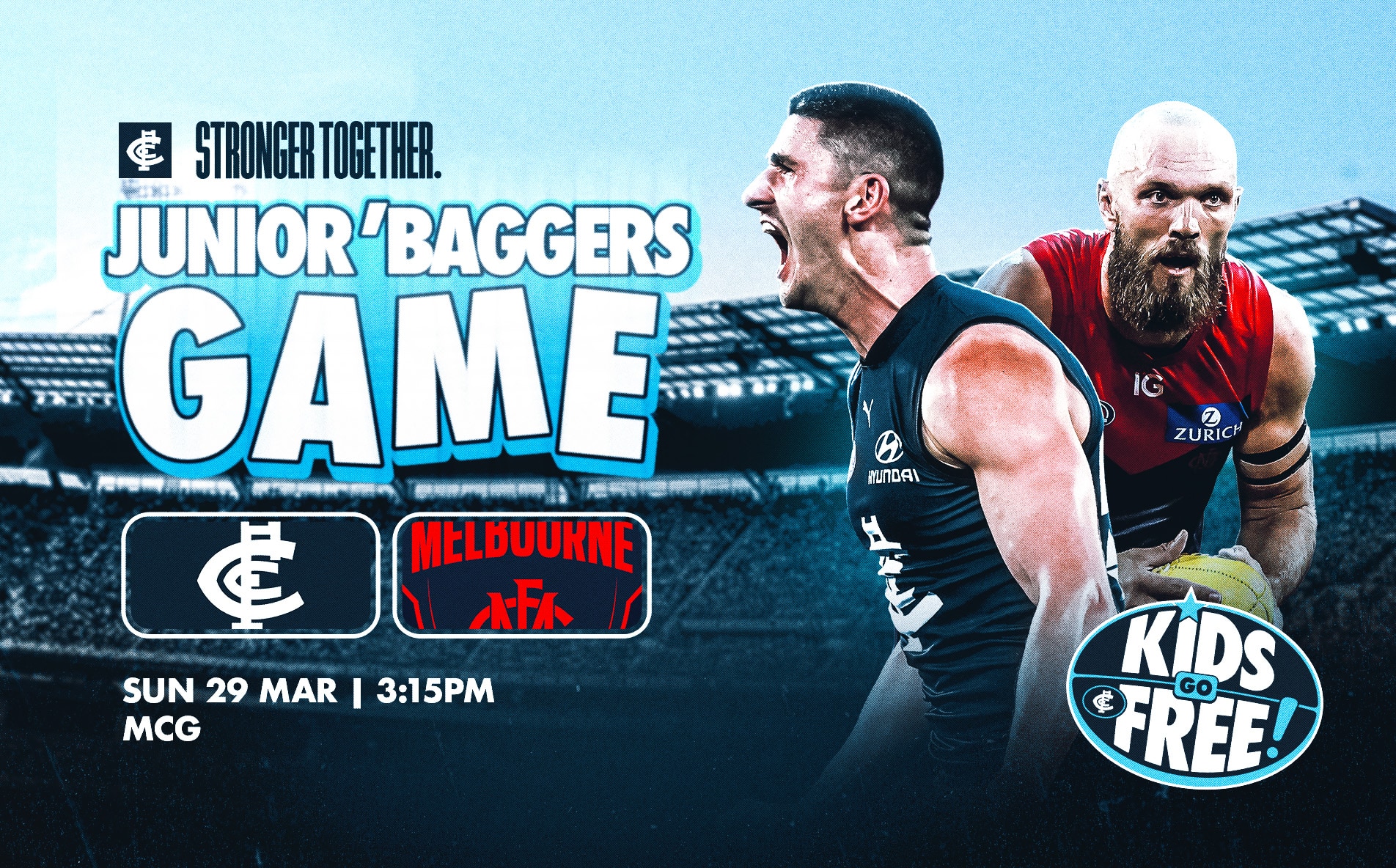 Round 3 named Carlton's Junior 'Baggers Game