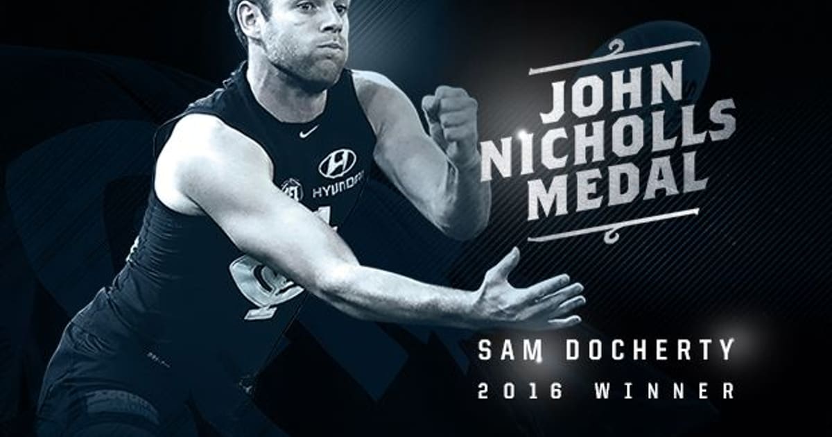 Docherty wins 2016 John Nicholls Medal