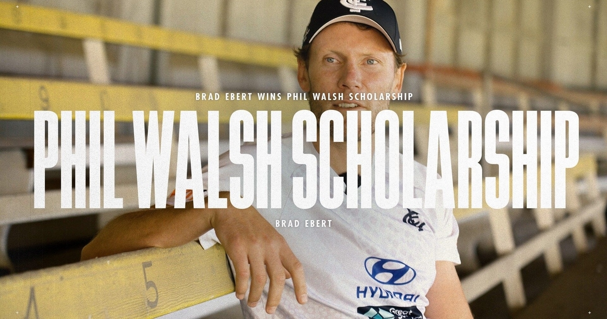 Brad Ebert on winning the Phil Walsh Memorial Scholarship