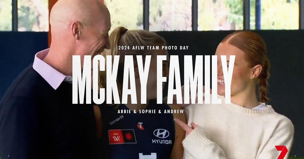 McKay family on AFLW photo day