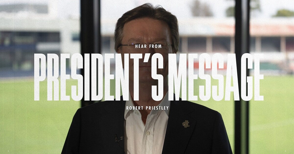 President's message: Hear from new President, Robert Priestley