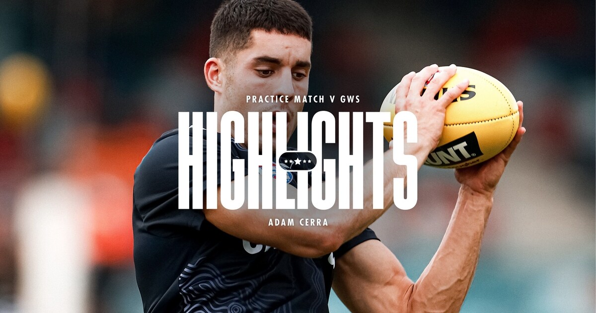 AFL Practice Match | Cerra's crazy centre-square strike just can't be ...