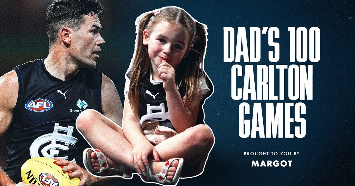 Dad's 100th Carlton game with Margot McGovern!